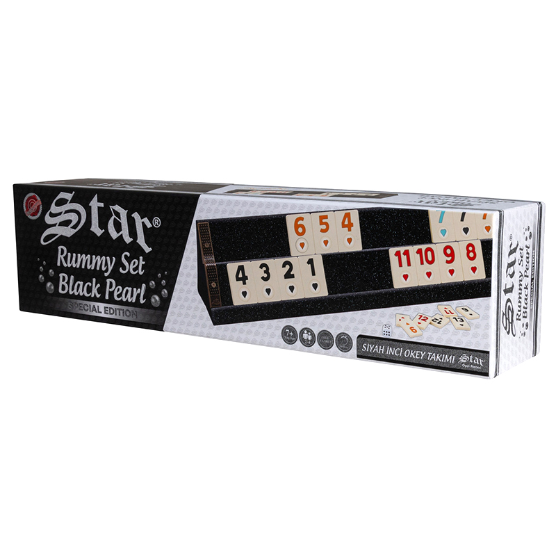 Star Black Pearl Premium Okey Set Black Pearl Rummy Set Rummy Game ...