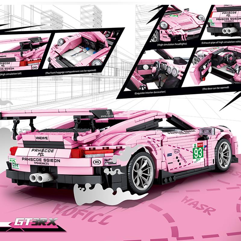 Porsche 911 GT3 RX Sport Konstruktor Avtomobil Technique SY0003 Çəhrayı ...