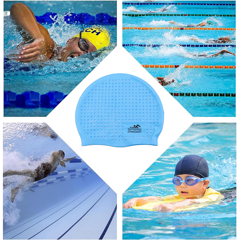 Conquest Swimming Cap Unisex Swimming Cap Blue Color For Men And Women ...