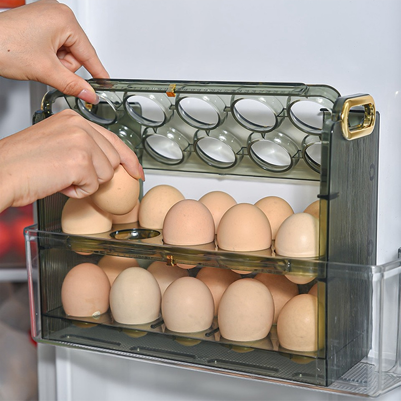 Egg Storage Rack 3 Tier Egg Storage Box Transparent Egg Storage ...