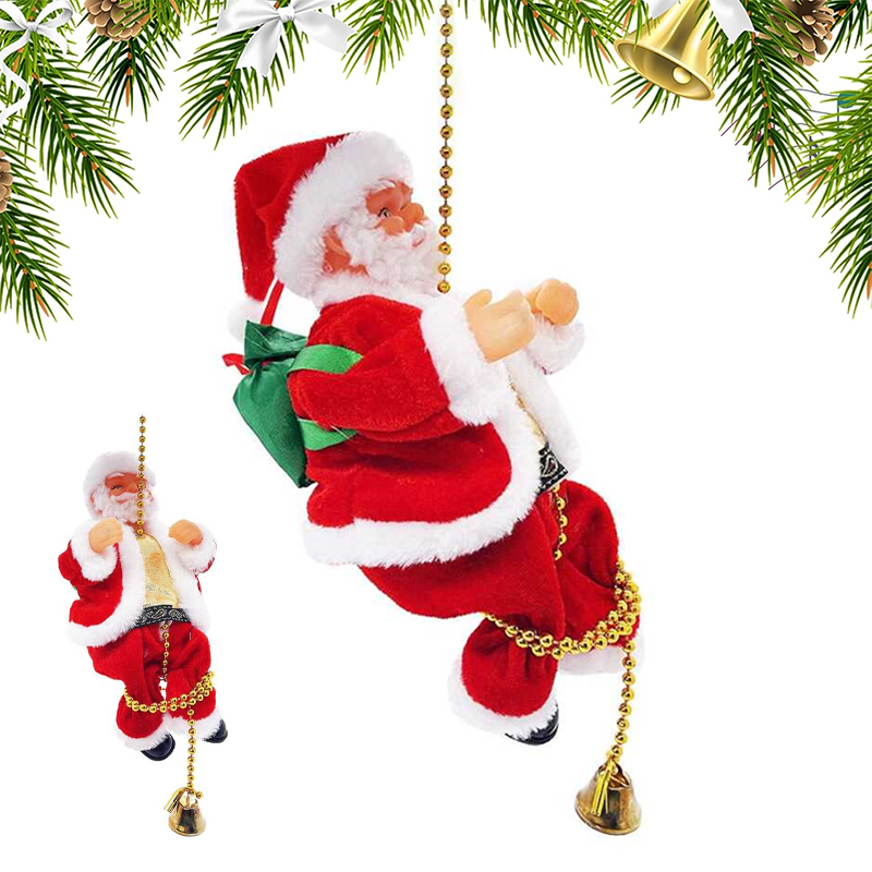 Santa Claus Rope Climber BB 238-17 Animated Santa Claus on Bead Chain ...