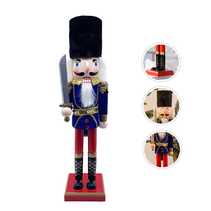 Nutcracker 38CM Wooden Nutcracker Figurine 38cm Christmas Ornaments ...