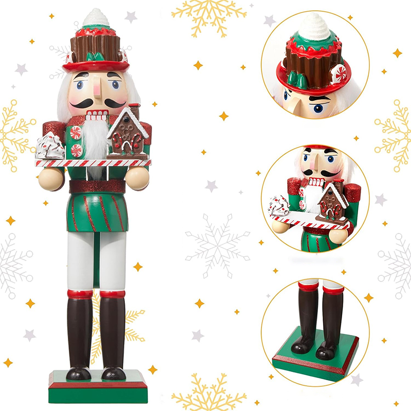 Nutcracker 36CM Christmas Nutcracker Wooden Nutcracker Doll Tabletop ...