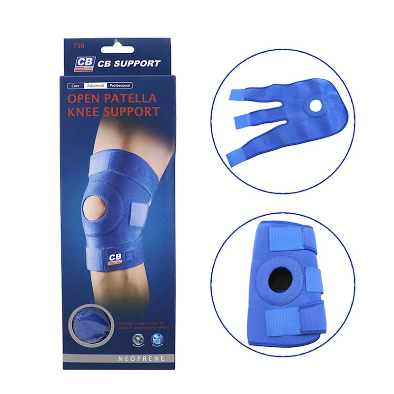 Blue Color Knee Protector CB Support No 758 Injury Exercise Protective ...