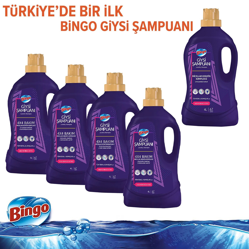 Bingo Clothes Shampoo Mixed Pack 4L Bingo Clothes Shampoo Colored ...