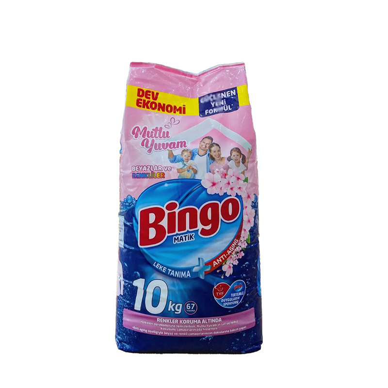Bingo Mutlu Yuvam Powder Detergent for All Colors 10 KG Whites and ...