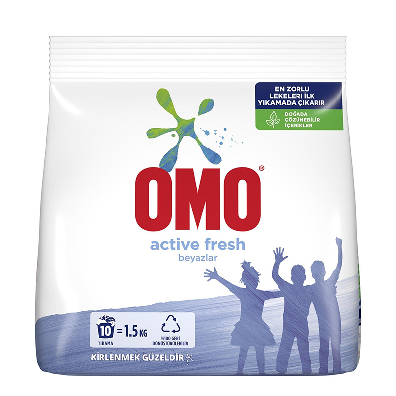 Omo Active Fresh Powder Laundry Detergent 1.5k 10 Washes 1500 G Active ...