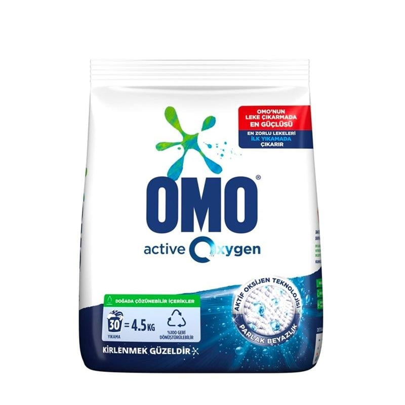 OMO MATIC ACTIVE OXYGEN 4500 GR Powder Washing Nets 4.5 KG 30 Yuma ...
