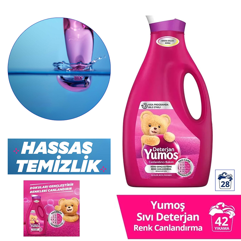 Yumos Liquid Detergent All Colored Clothes 1690ml Soft Extra Lily ...