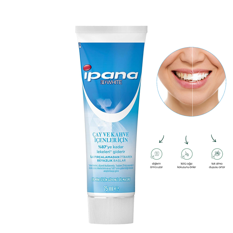 Ipana 3D Whitening Toothpaste For Tea and Coffee Drinkers 75ml ...