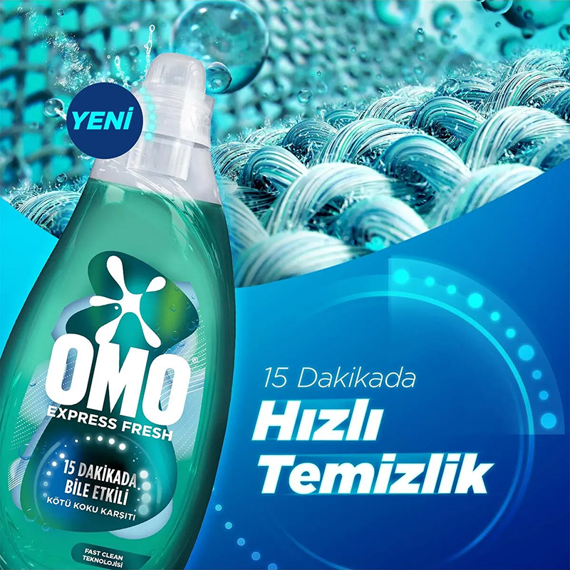 Omo Express Fresh Anti-Odor 1.480 Ml Fresh Like White and Colored ...