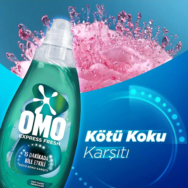 Omo Express Fresh Anti-Odor 1.480 Ml Fresh Like White and Colored ...