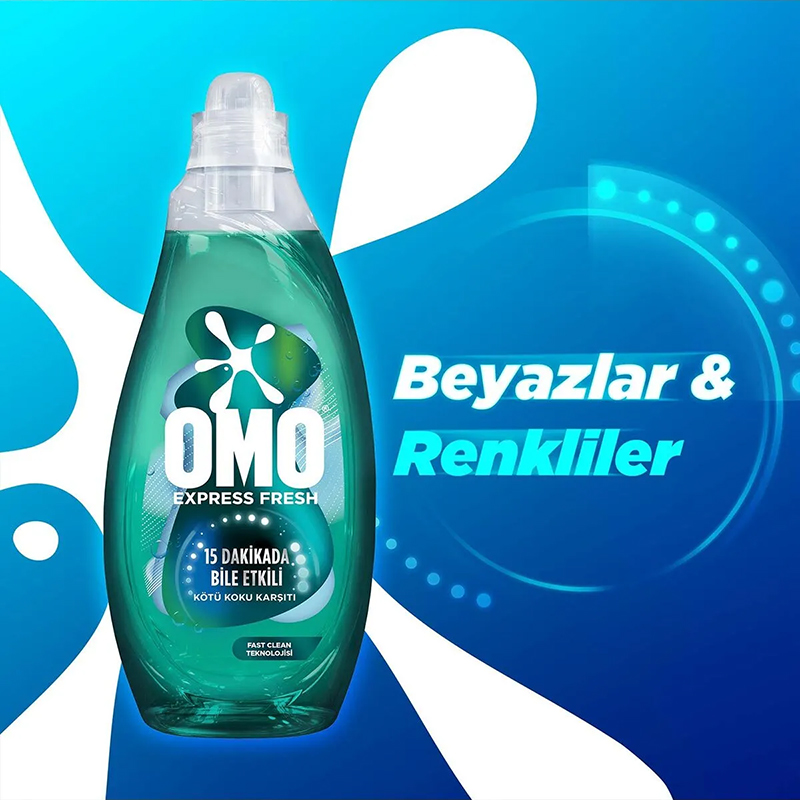 Omo Express Fresh Anti-Odor 1.480 Ml Fresh Like White and Colored ...