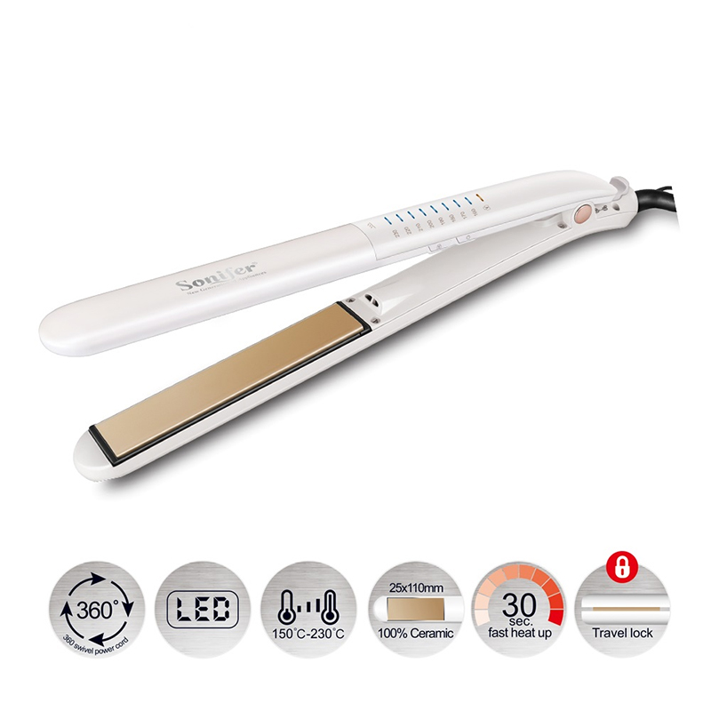 Sonifer SF-9501 electric touch screen ceramic coated hair straightener ...