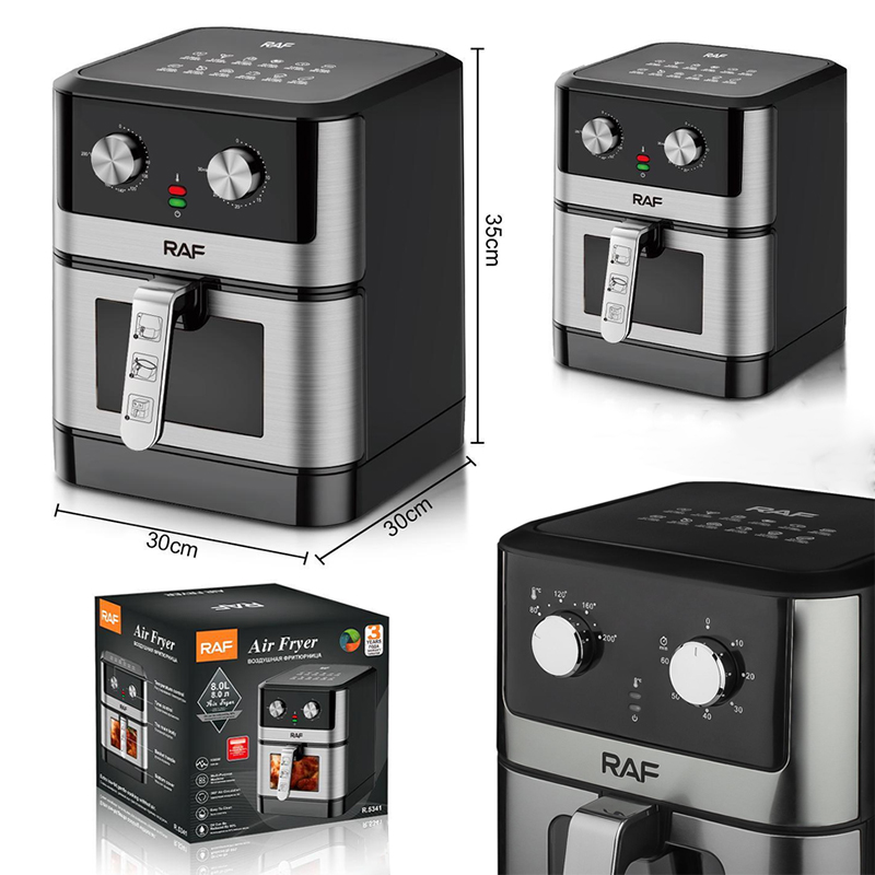 Raf Air Fryer 8lt Black R-5341 1500W Airfrey Professional Air Frey RAF ...