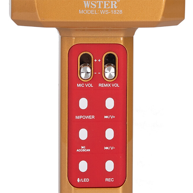 Microphone Wster WS-1828 Microphone + speaker Red Color Wster WS-1828 ...