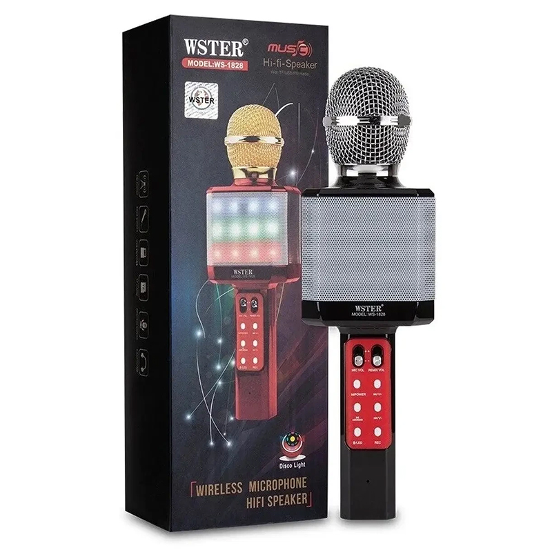 Microphone Wster WS-1828 Microphone + speaker Red Color Wster WS-1828 ...