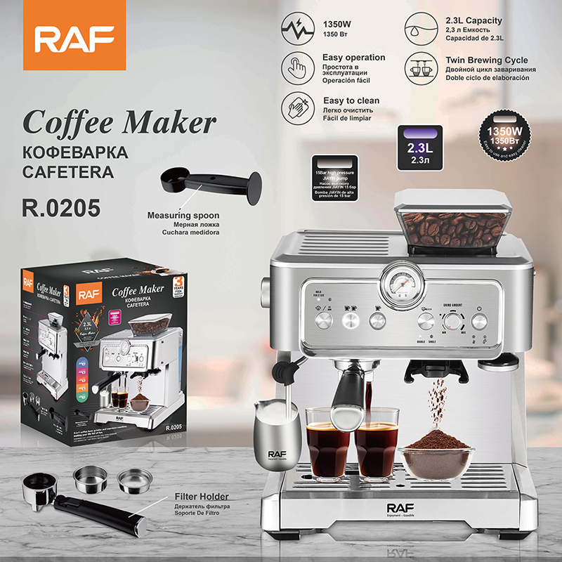RAF Espresso Americano Semi-Automatic Coffee Machine R.0205 Large ...