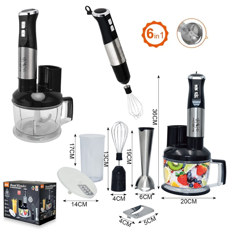 6-in-1 Blender Set RAF R.299 Mixer, Chopper Hand Blender 1500 W Blender ...