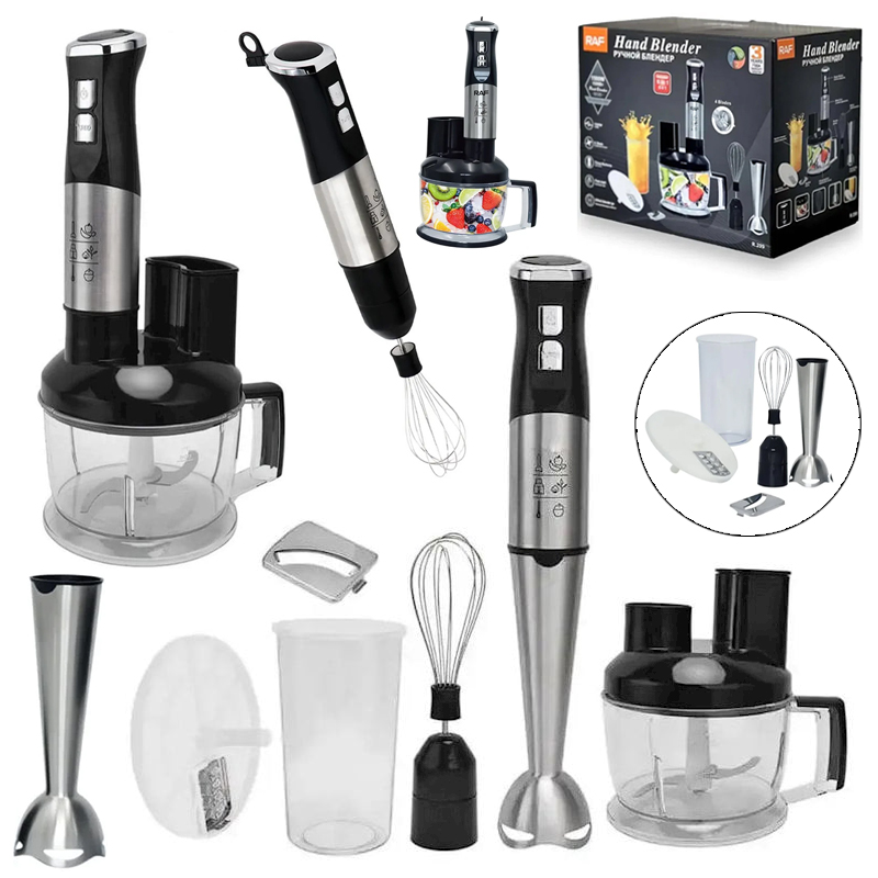 6-in-1 Blender Set RAF R.299 Mixer, Chopper Hand Blender 1500 W Blender ...