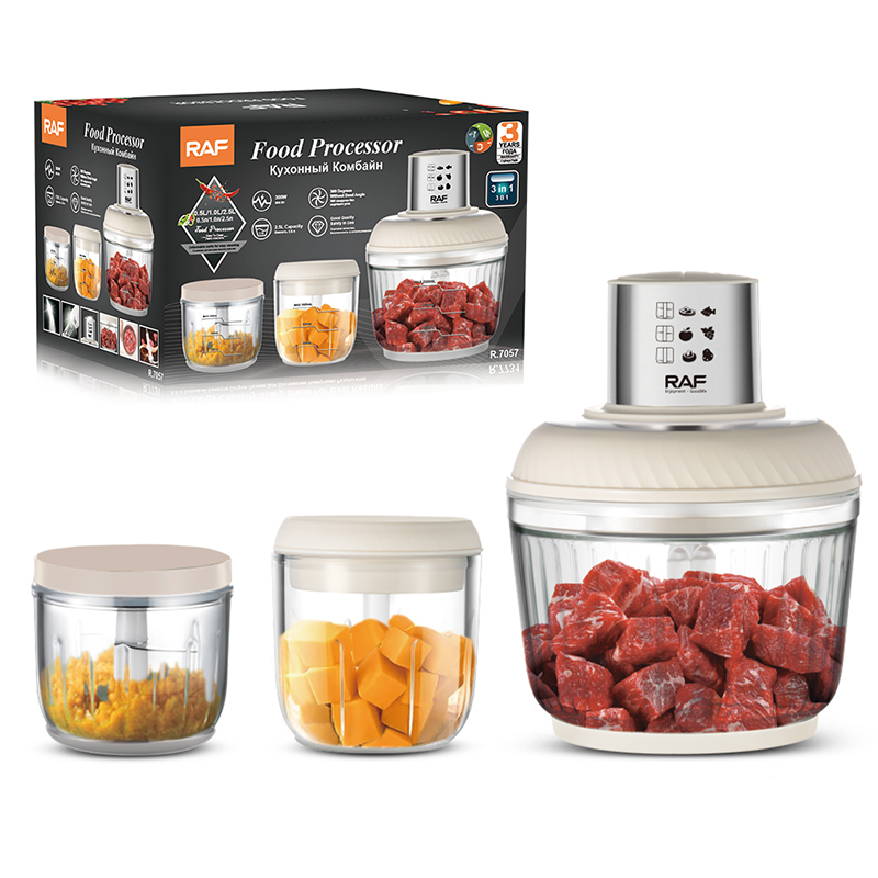 RAF 3-in-1 Chopper Set R.7057 Chopper Food Processor 2.5L Vegetable ...