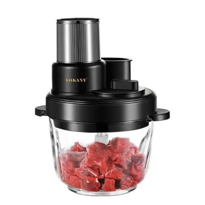 Sokany Glass Chopper SK-06037 4-in-1 Multifunctional Chopper with 3L ...