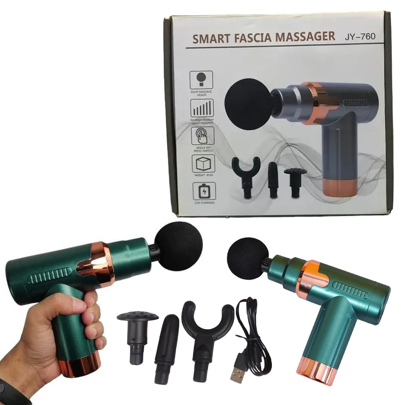 Smart Fascia Massage Gun JY-760 Massage Gun LED Display 4 Head Massage ...