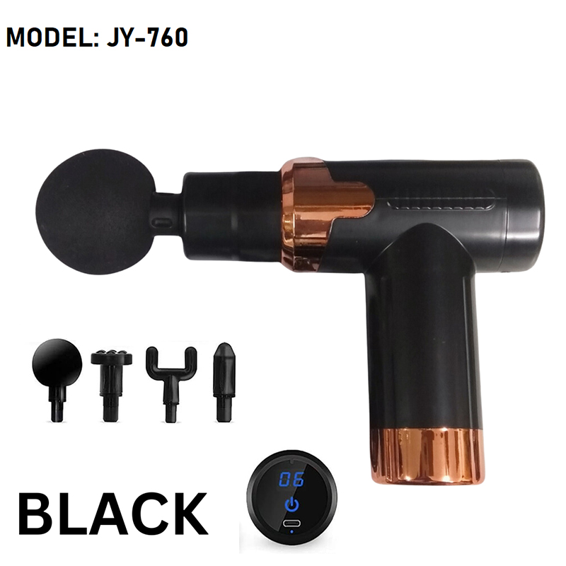 Smart Fascia Massage Gun JY-760 Massage Gun LED Display 4 Head Massage ...