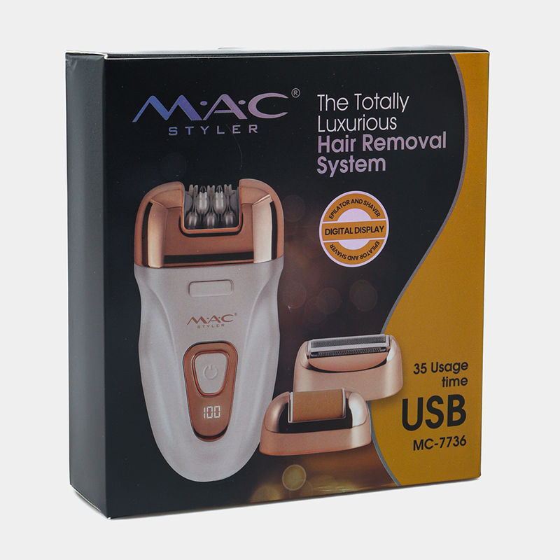MAC Styler Cordless Epilator Professional Hair Removal Epilator For ...