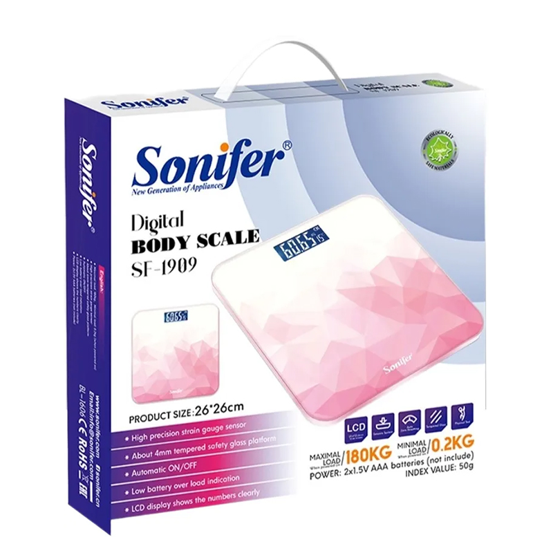 Sonifer SF-1909 Pink Floor Scale Sonifer SF-1909 Digital Electronic ...