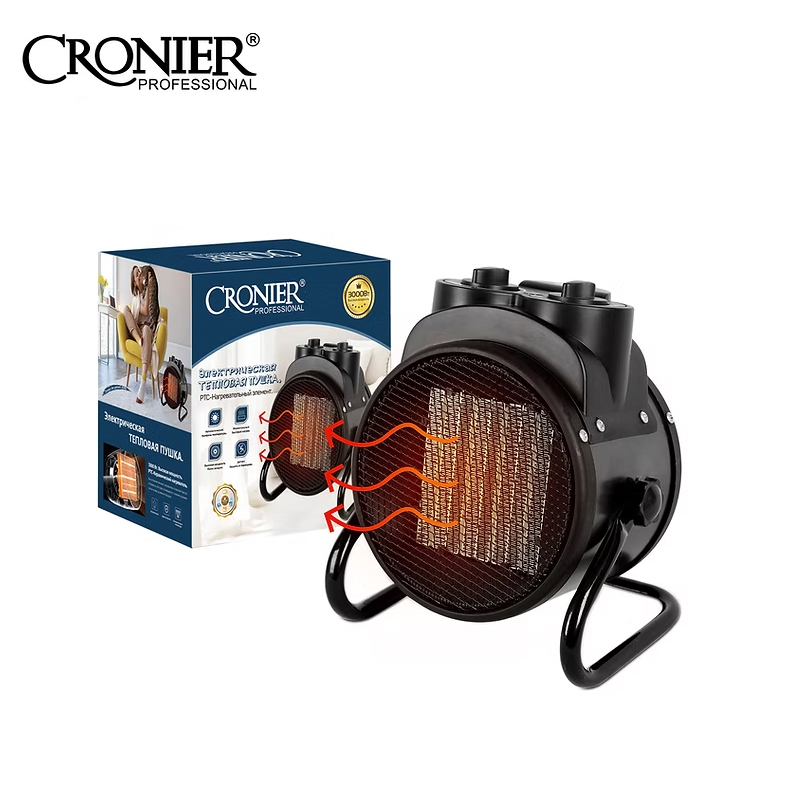CRONIER Heater CR_6020BS Fan Room Heater 3000Wt Small Size Ceramic ...
