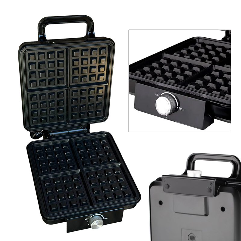 RAF Waffle Toaster Iron R.2208 Black 1500 W Premium Quality Heat ...