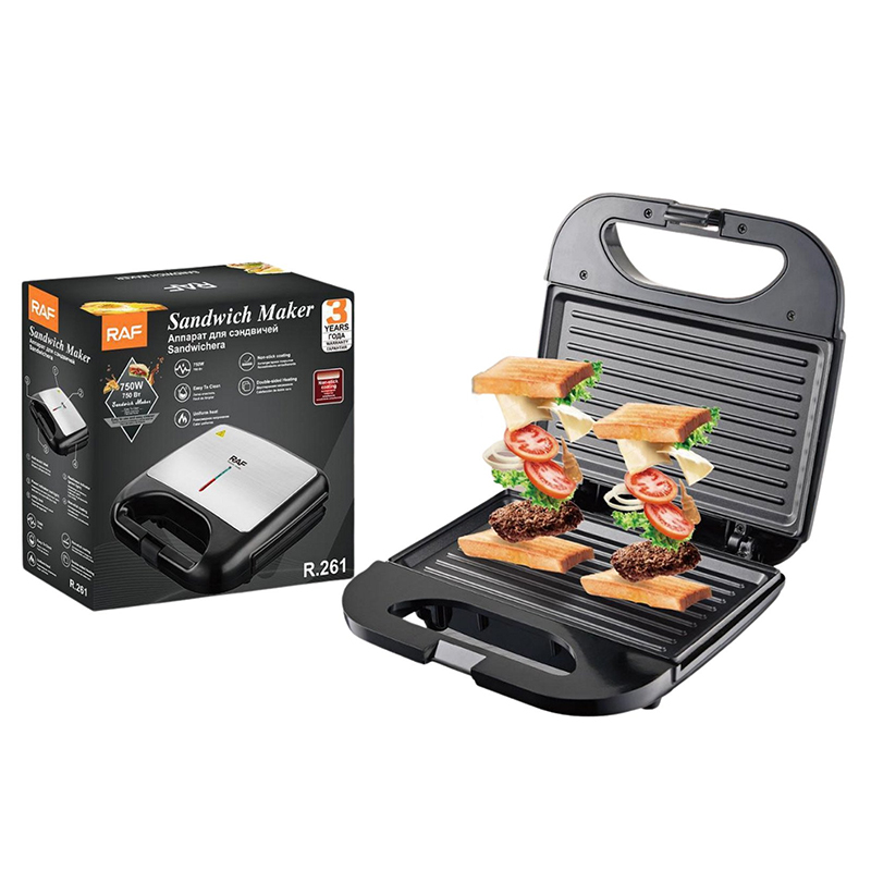 Electric Sandwich Maker RAF R.261 800W Black Color Toaster Toaster Raf ...