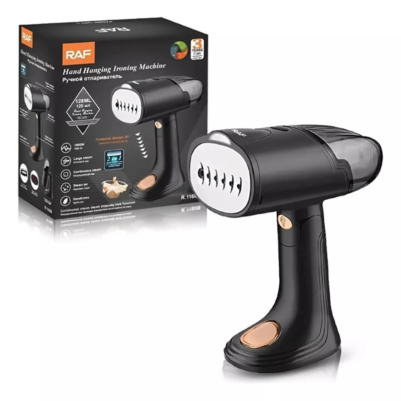 Foldable RAF Steam Iron 1500 W Black Color Steam Iron Fabric ...