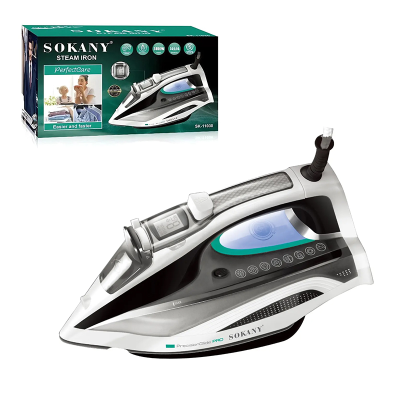 Sokany Steam Iron with LED Display SK-11030 Iron Sole Steam Clothes ...