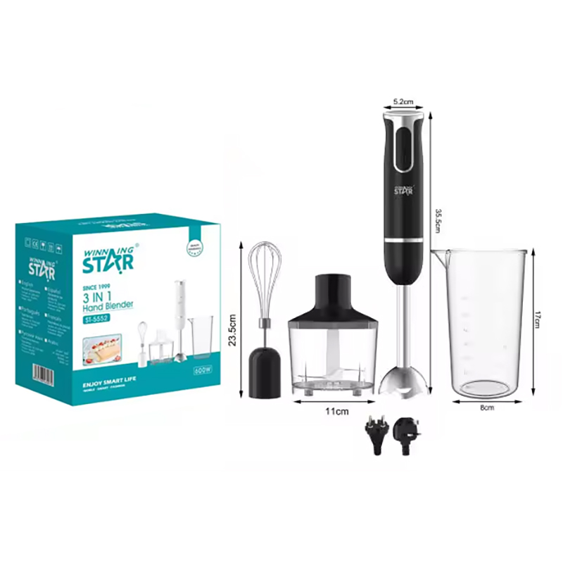 Star ST-5552 Electric Food Chopper Mixer Set 600W Hand Blender 2 Speed ...