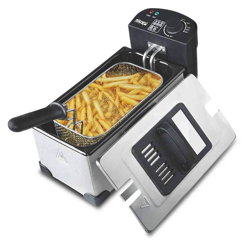 DSP Electric Potato Fryer 2000W Power Non-Stick Kitchen Fryer Steel ...