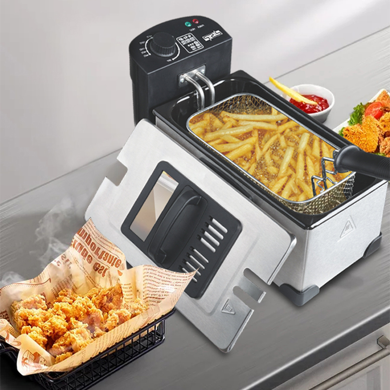 DSP Electric Potato Fryer 2000W Power Non-Stick Kitchen Fryer Steel ...