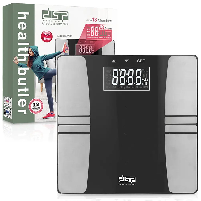 Electronic Floor Scale Up To 180kg With LED Display, DSP Digital Glass ...