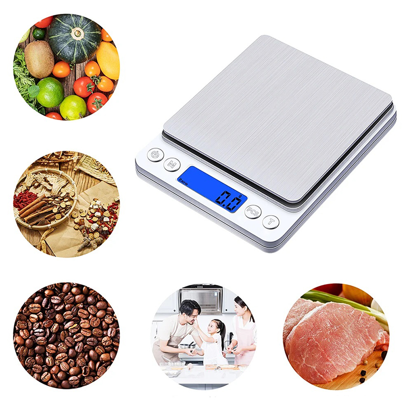 Digital Kitchen Scale LCD Display Stainless Steel Fruit Vegetable ...