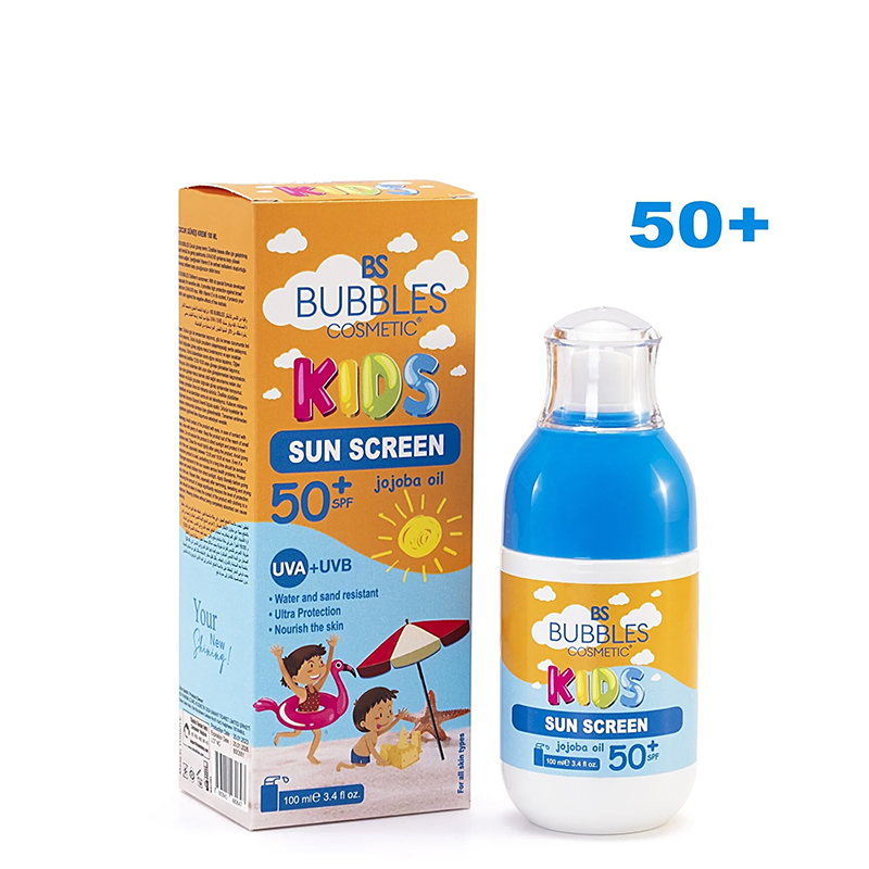 Specially Formulated Sunscreen For Kids 50+ SPF Bubbles Cosmetic Kids ...