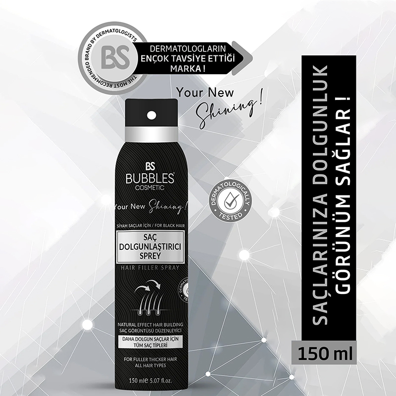 Bs Bubbles Cosmetic Hair Plumping Spray Waterproof 150ml Full Shiny ...