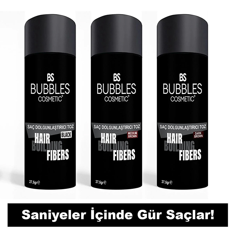 Bs Bubbles Cosmetic Hair Volumizing Topical Powder - Dark Brown Color ...