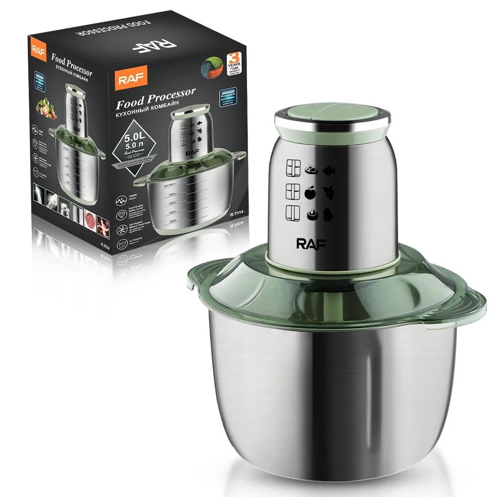 Professional Stainless Steel Material Chopper Food Processor 5 Heads ...