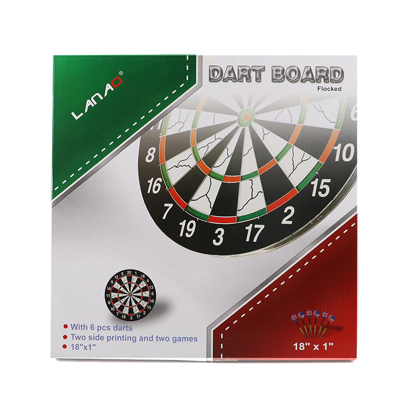 Double Sided Needle Dart Board Rubber Dart Game Set 6 Darts Double ...