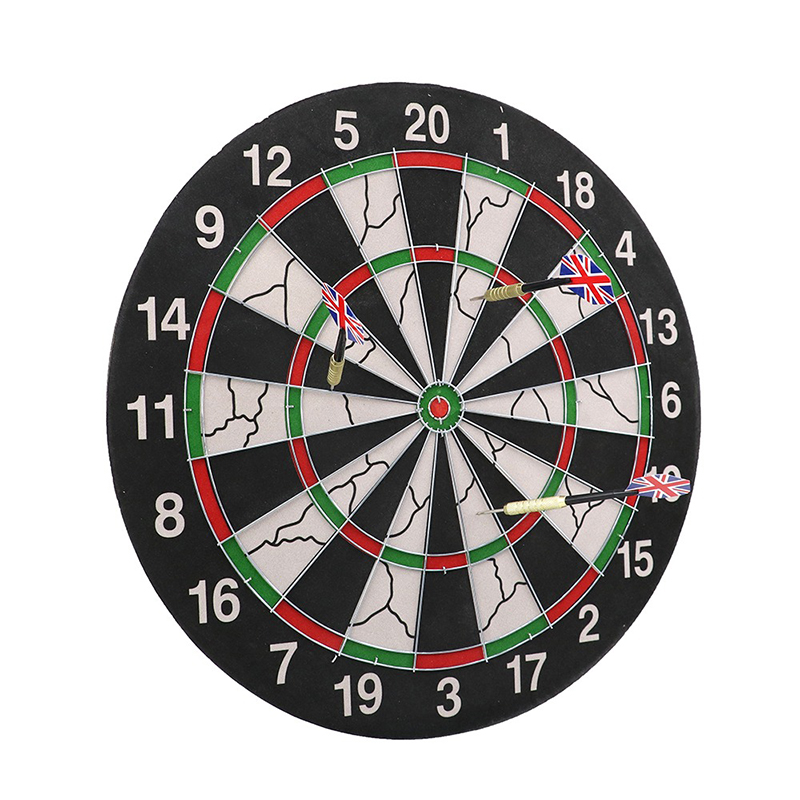 Double Sided Needle Dart Board Rubber Dart Game Set 6 Darts Double ...