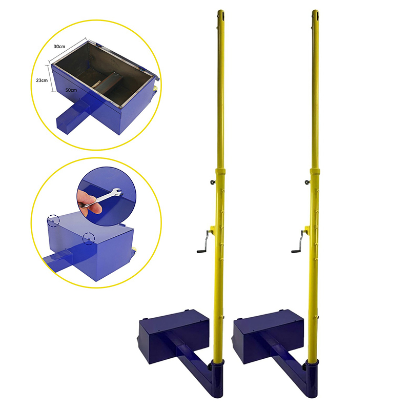 Volleyball Poles Height Adjustable Volleyball Net Stand With Wheels ...