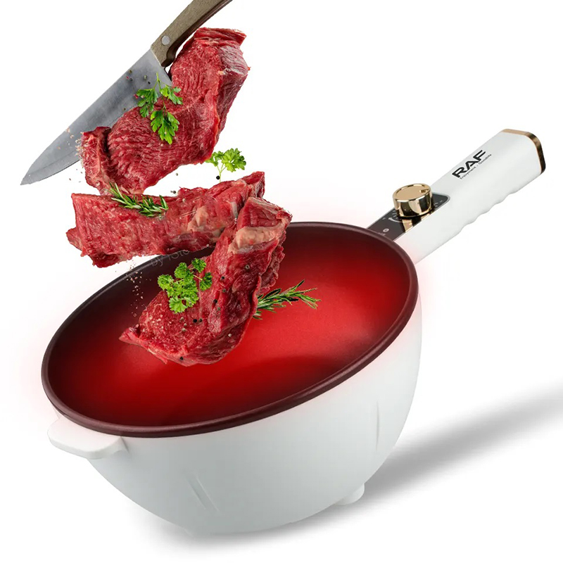 RAF Multifunction Electric Frying Pan 4+5L Non-Stick Inner Dual Frying ...