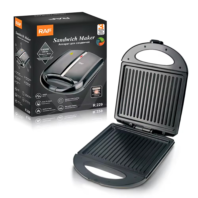 RAF Non-Stick Grill Steak Toaster 3-in-1 Smokeless Sandwich Toaster R ...