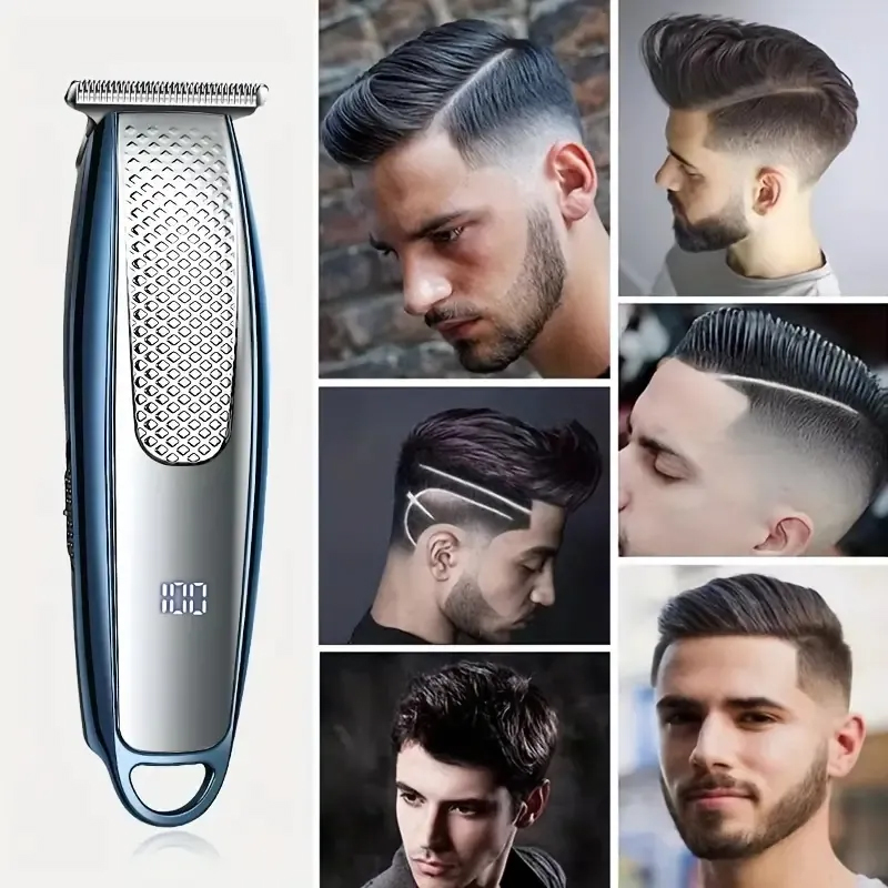 Geemy GM-6736 Trimmer USB Rechargeable LCD Digital Display Professional ...